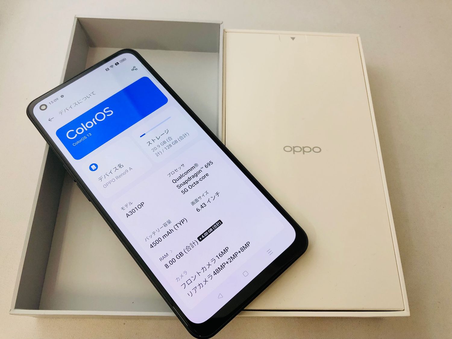 ムスビー｜SIMフリー！3111027D【新品同様品】OPPO Reno9A/A301OP(ナイトブラック)【OPPO Reno9 A Y ...