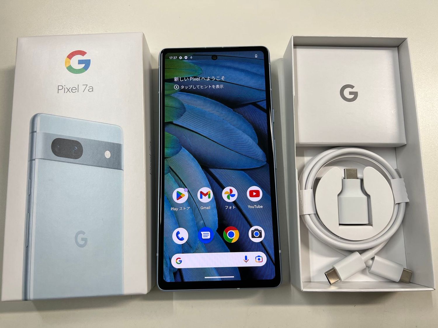 ムスビー｜美品 SIMフリー Google Pixel 7a 128GB Sea ブルー 訳アリ【Google Pixel 7a SIMフリー（国内版）】￥49,800